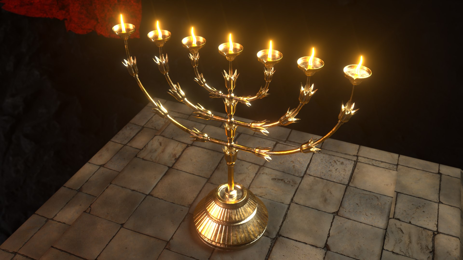 3D Menorah - TurboSquid 1674728