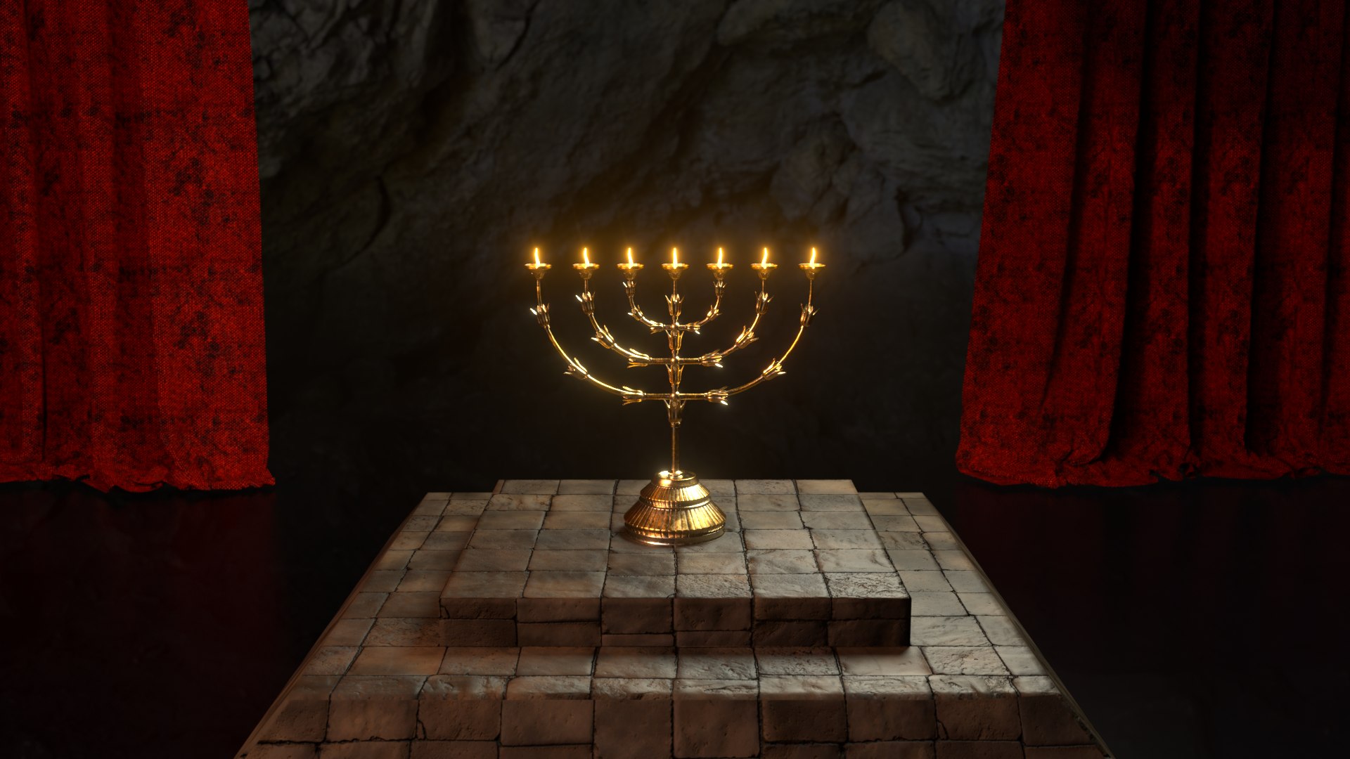 3D Menorah - TurboSquid 1674728