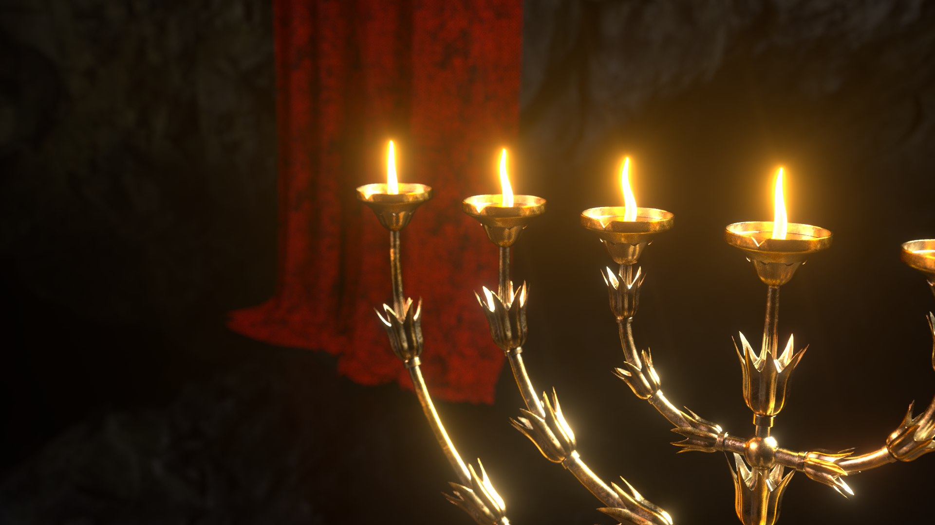 3D Menorah - TurboSquid 1674728