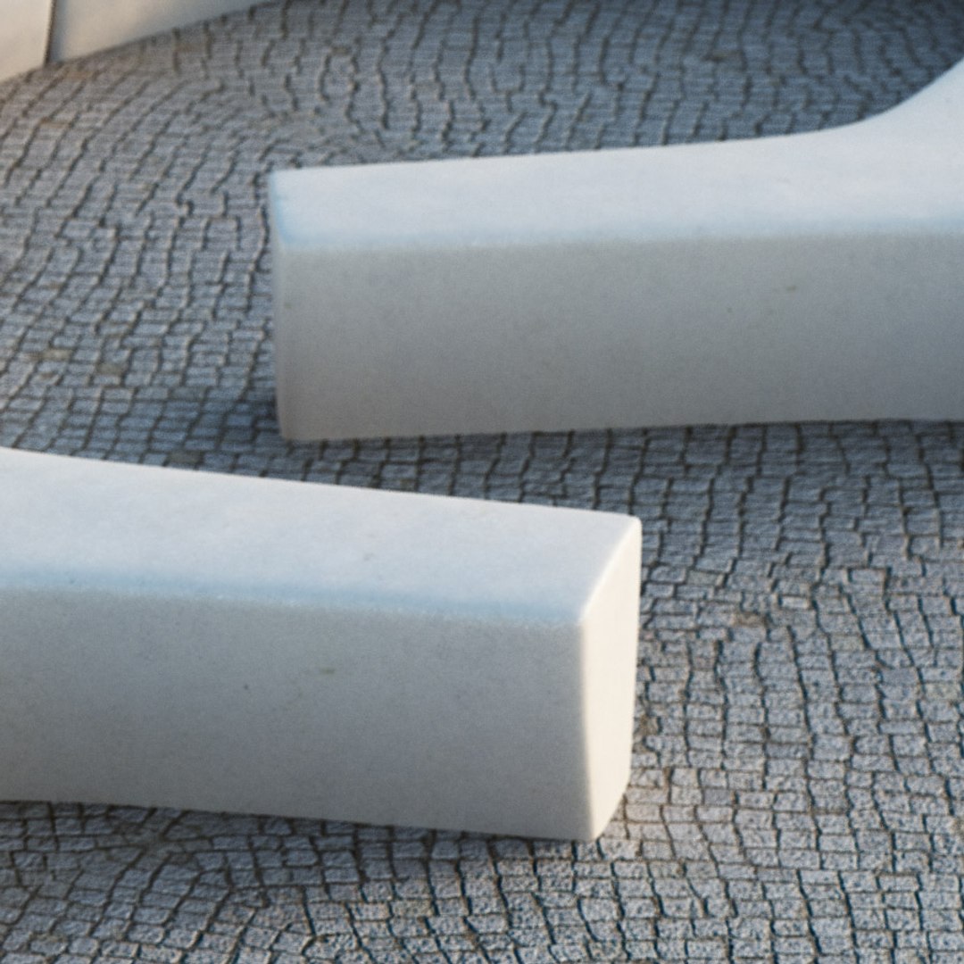 twig modular bench escofet 3d model