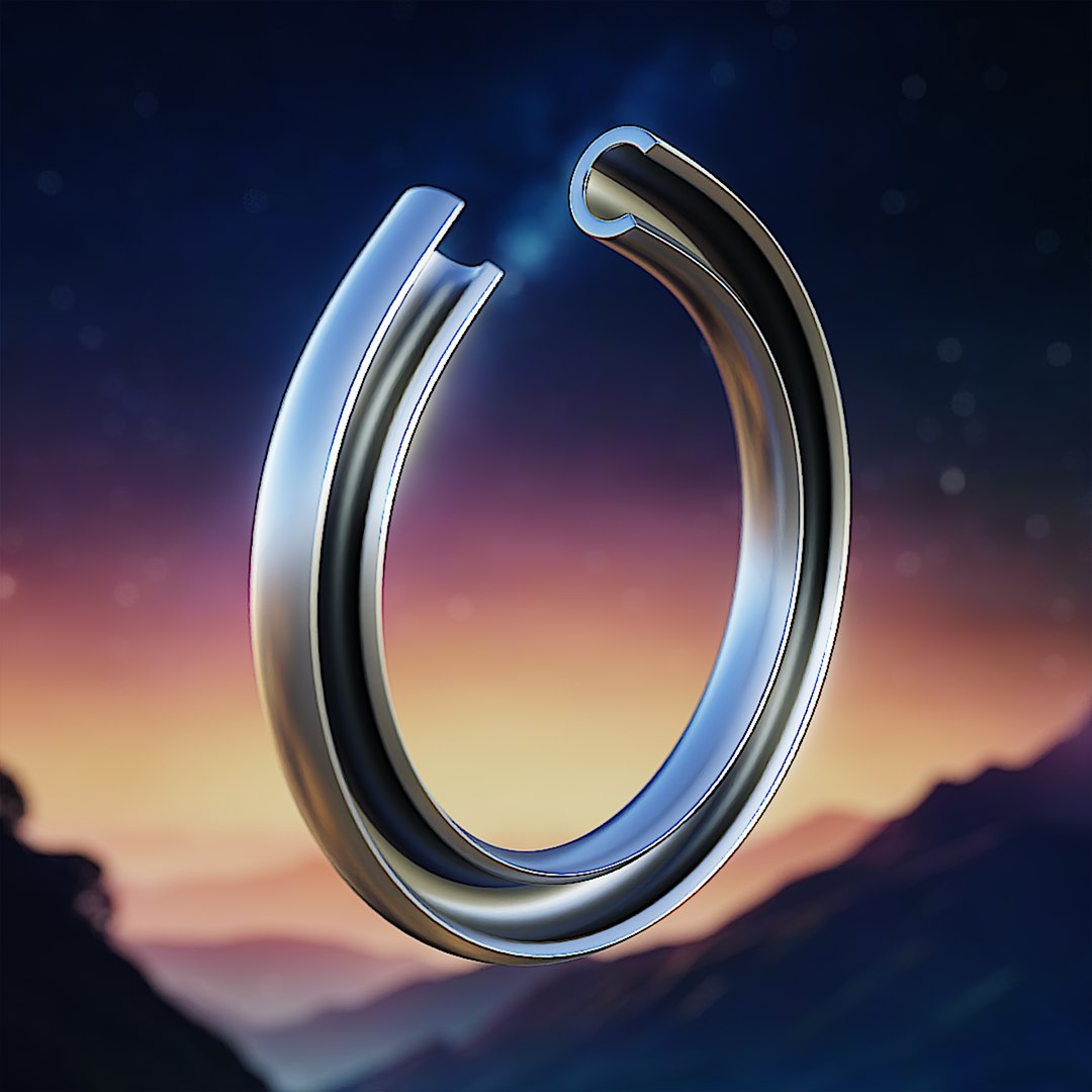 3D Unique Gold C Ring Design 45 - TurboSquid 2392208