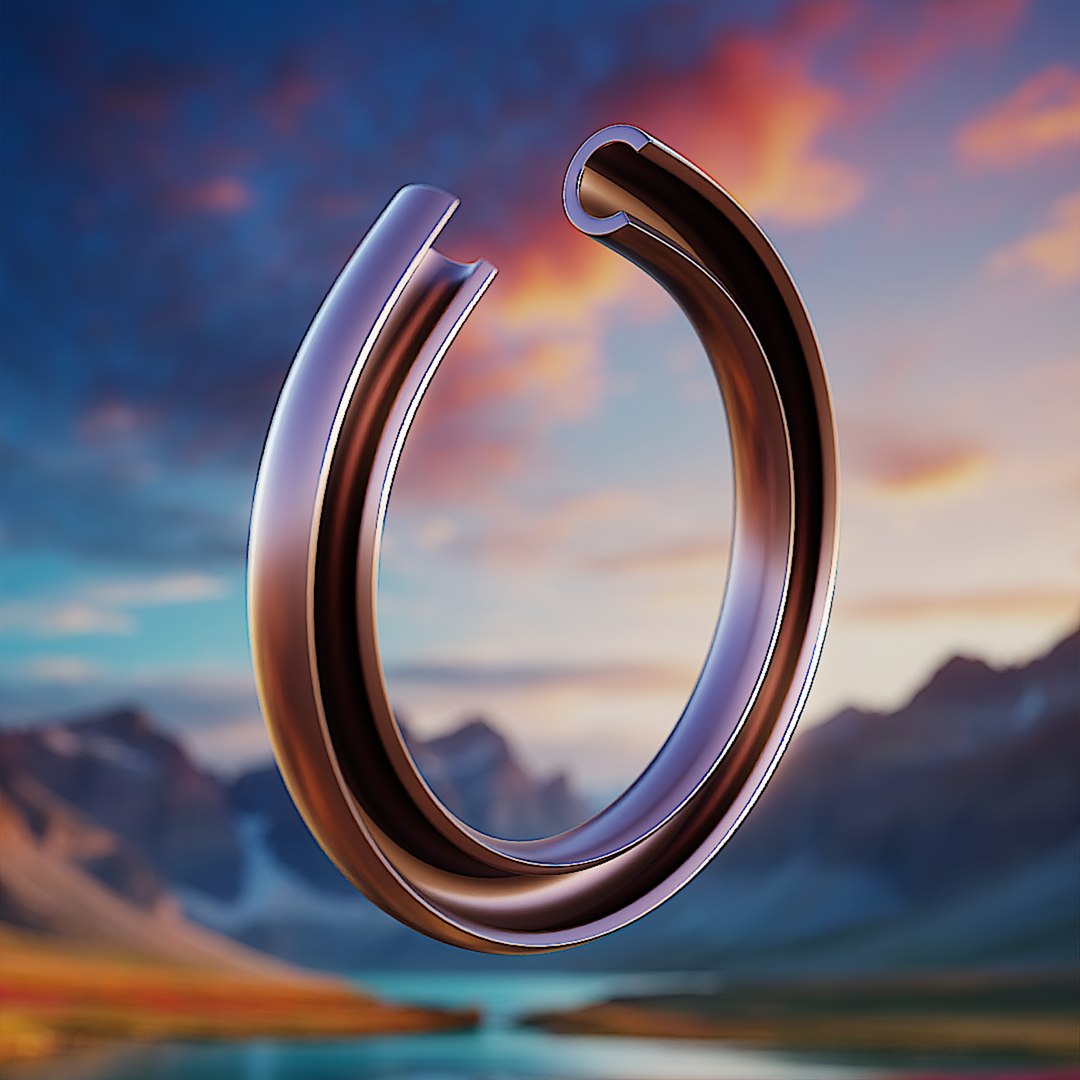 3D Unique Gold C Ring Design 45 - TurboSquid 2392208