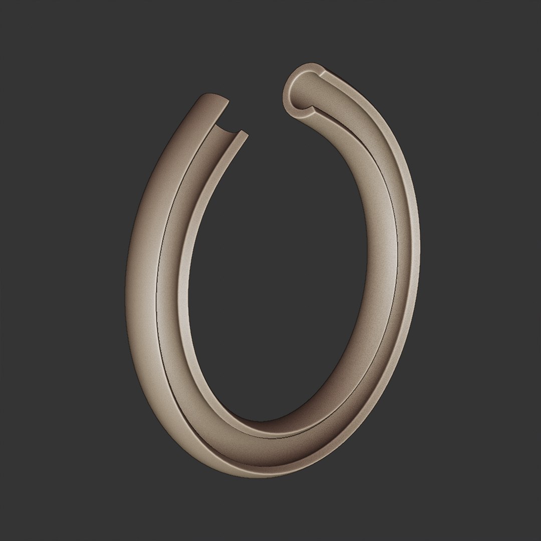 3D Unique Gold C Ring Design 45 - TurboSquid 2392208