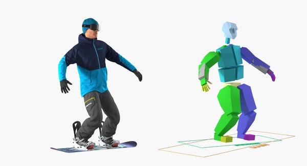 3D snowboard man snow board - TurboSquid 1377390