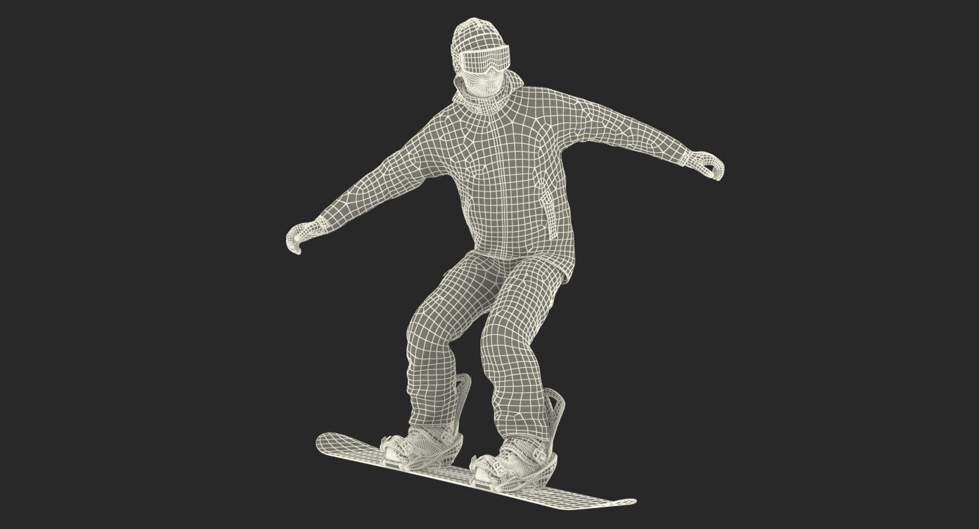 3D Snowboard Man Snow Board - TurboSquid 1377390