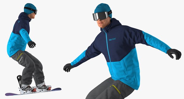 3D snowboard man snow board - TurboSquid 1377390