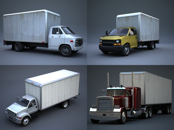 medium transport truck 3d max