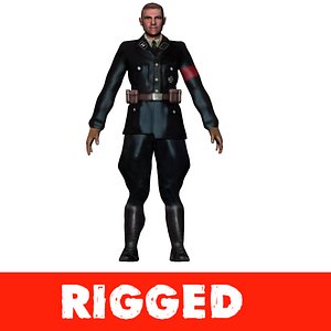 3d model waffen-ss soldier