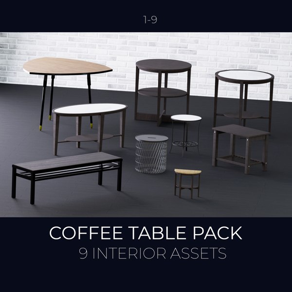 Coffee tables model - TurboSquid 1691871