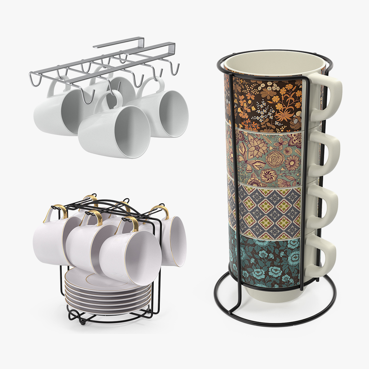 3D Holders with Mugs Collection - TurboSquid 1909136