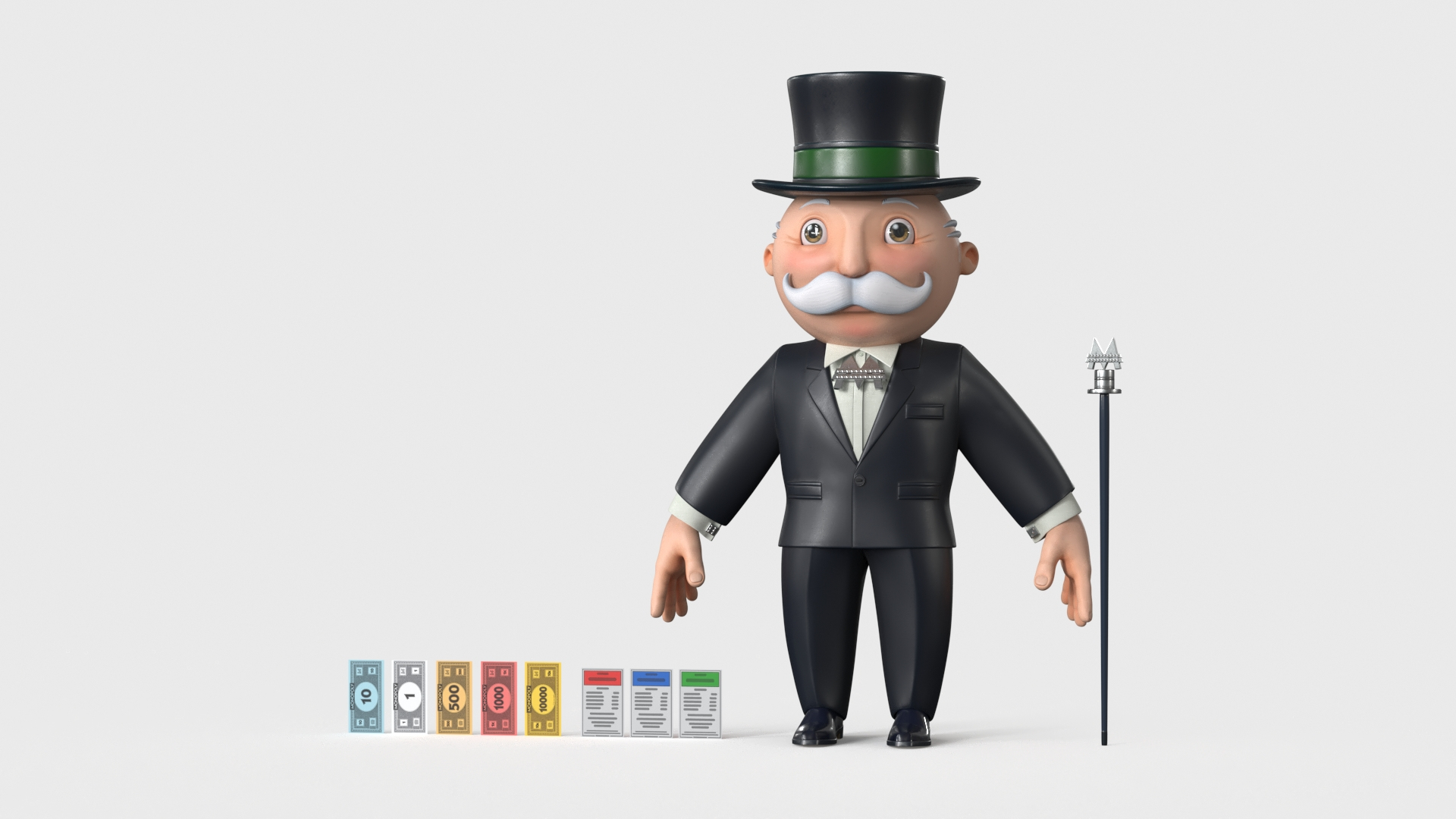 Mr Monopoly A-pose For 3D Print Model - TurboSquid 2287587