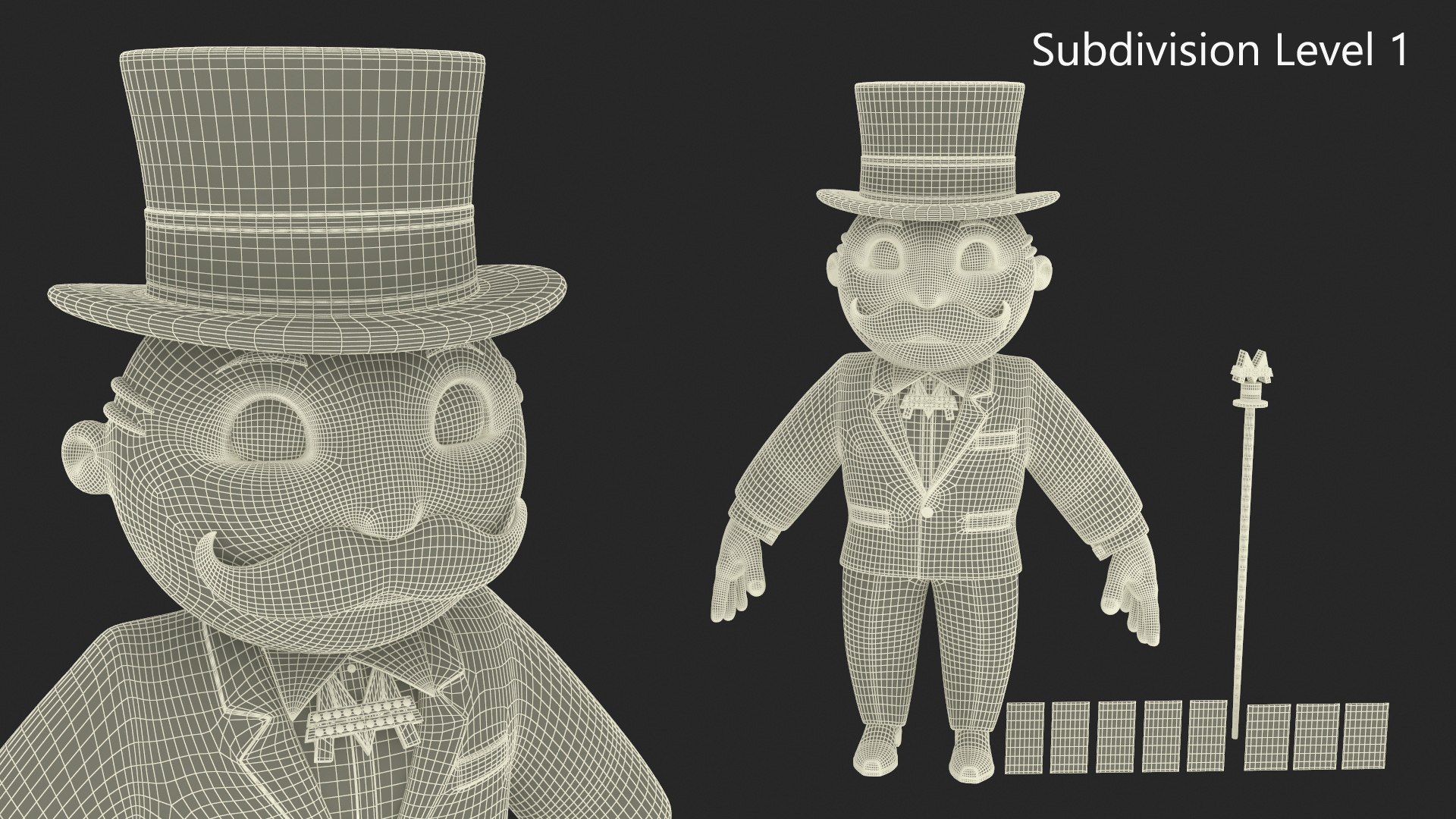 Mr Monopoly A-pose For 3D Print Model - TurboSquid 2287587