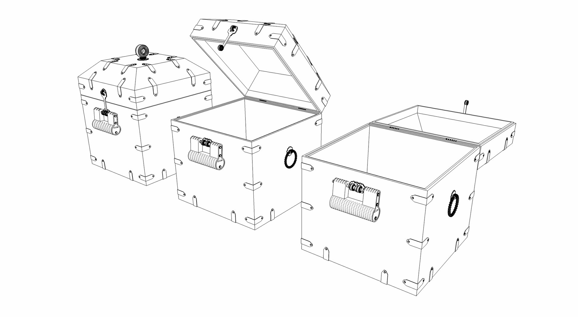 3D Traditional Asian Wooden Box Red - TurboSquid 2042680