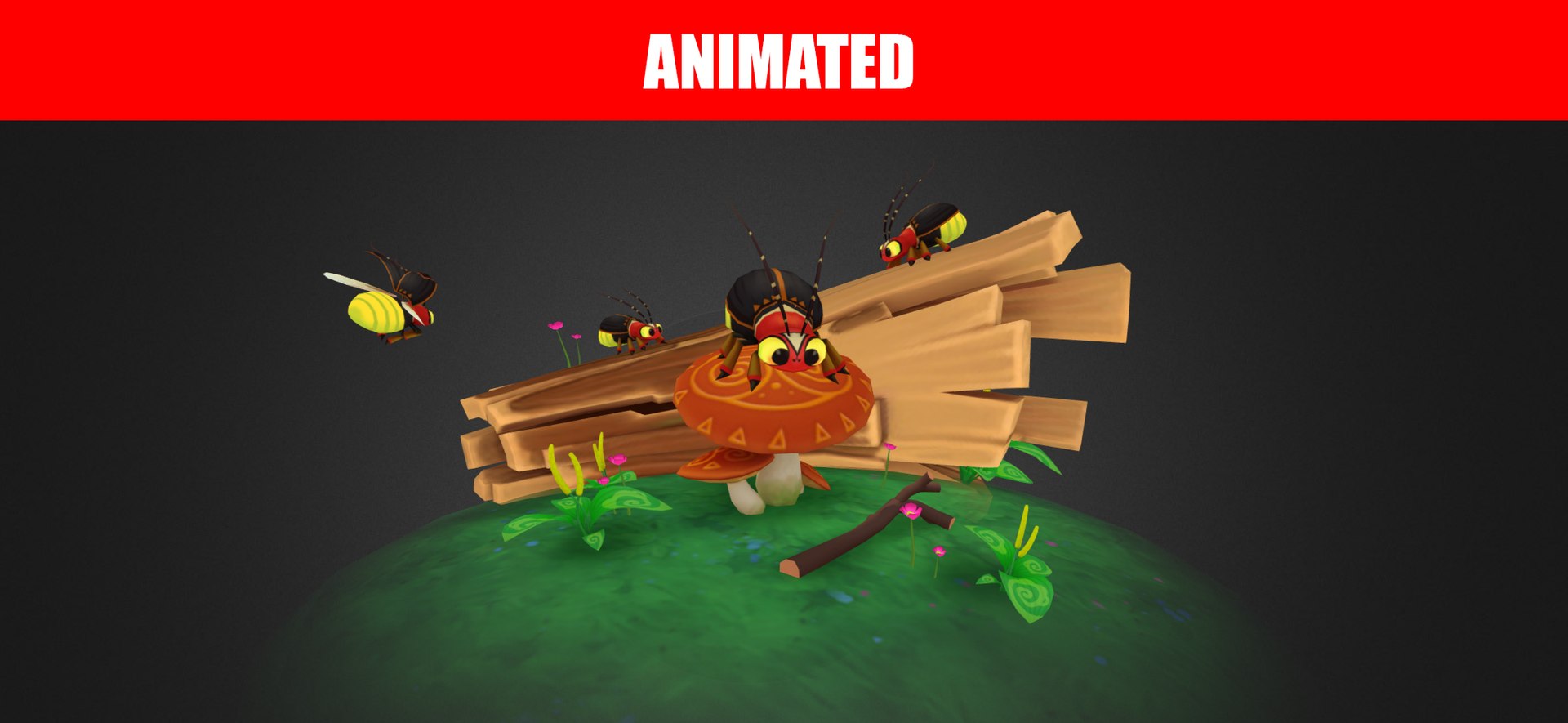 3D Fireflies Pack Animations - TurboSquid 1634443