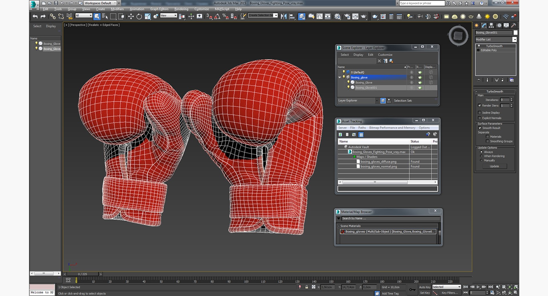 3D Boxing Gloves Fighting Pose - TurboSquid 1393898