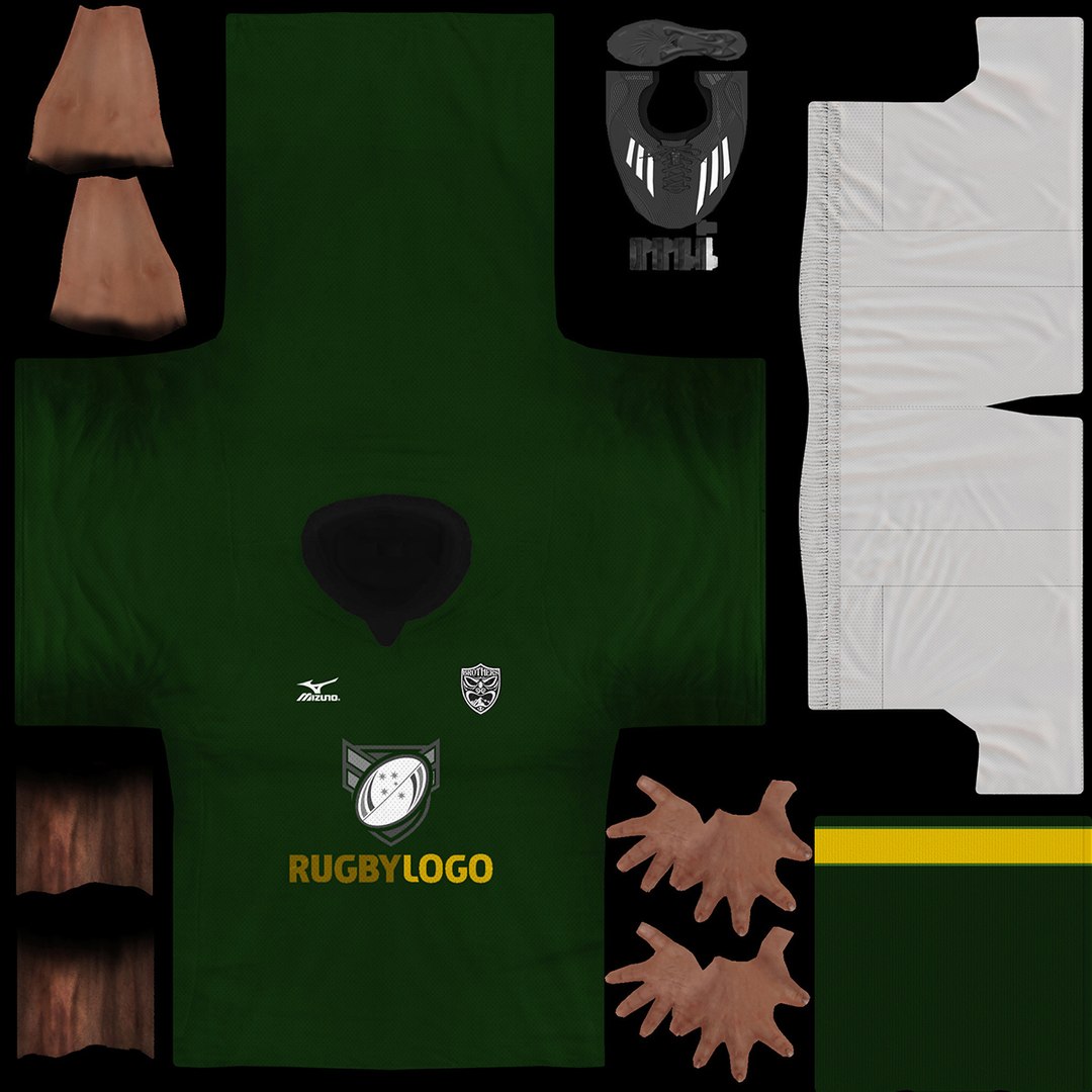 rugby player 3d model