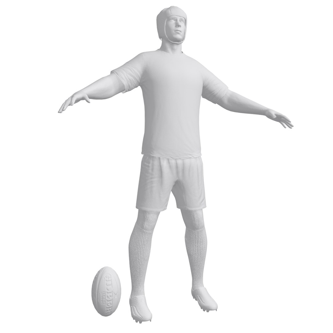 rugby player 3d model