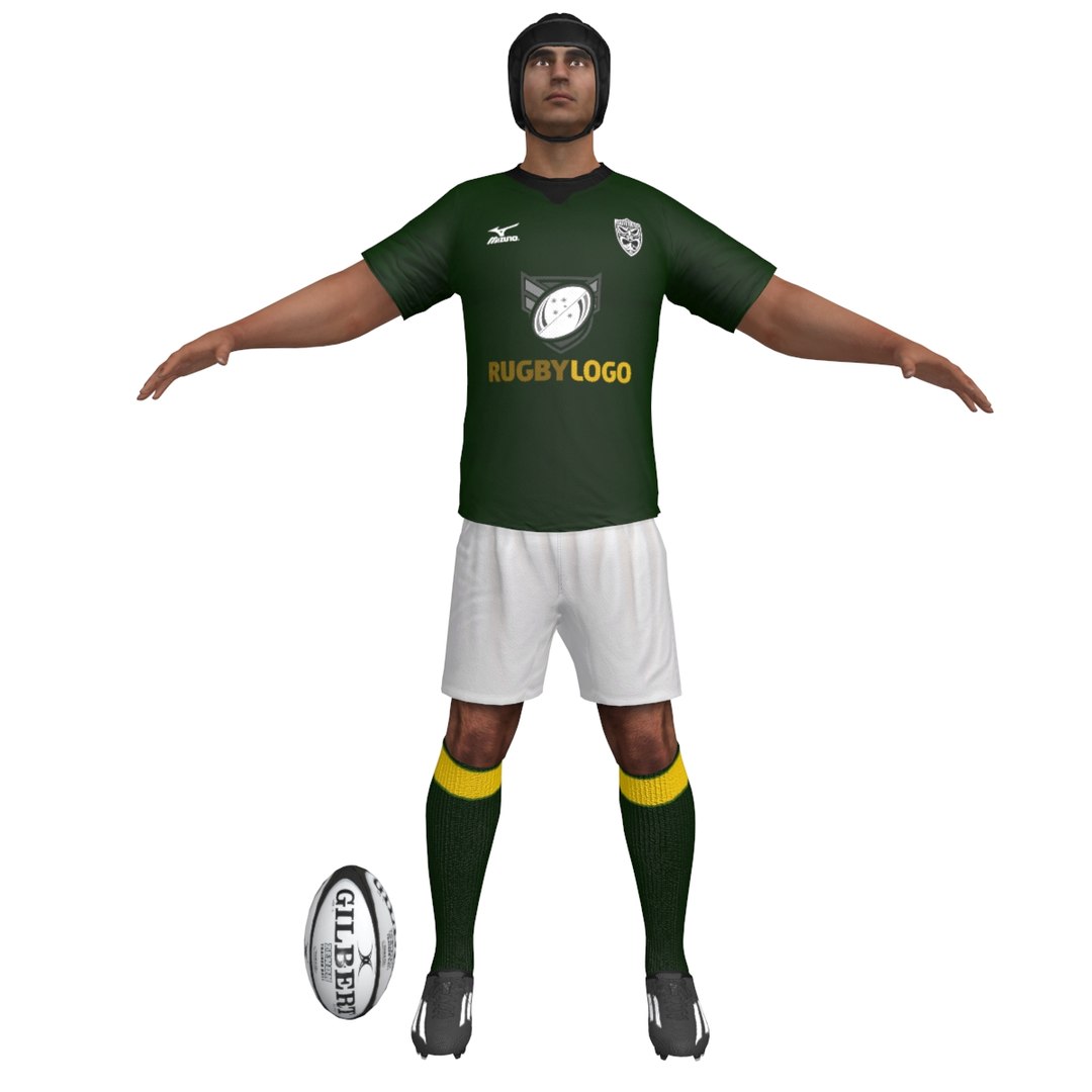 rugby player 3d model