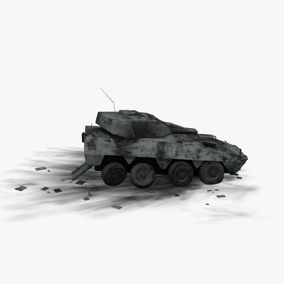 3d Wrecked Military Vehicle Amos