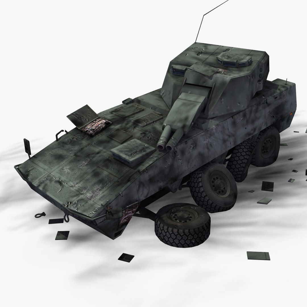 3d Wrecked Military Vehicle Amos