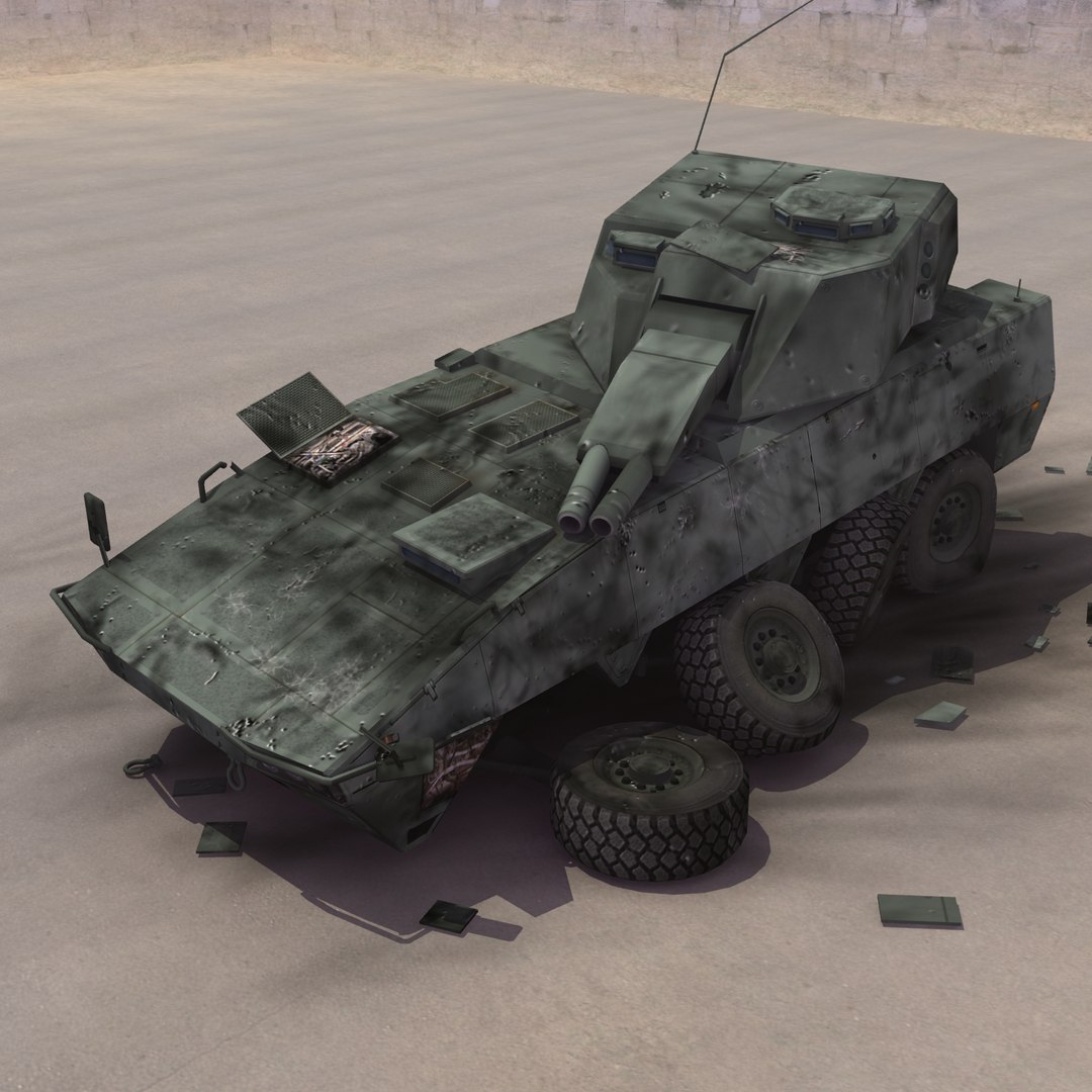 3d Wrecked Military Vehicle Amos