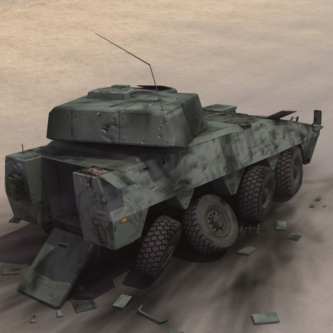 3d Wrecked Military Vehicle Amos