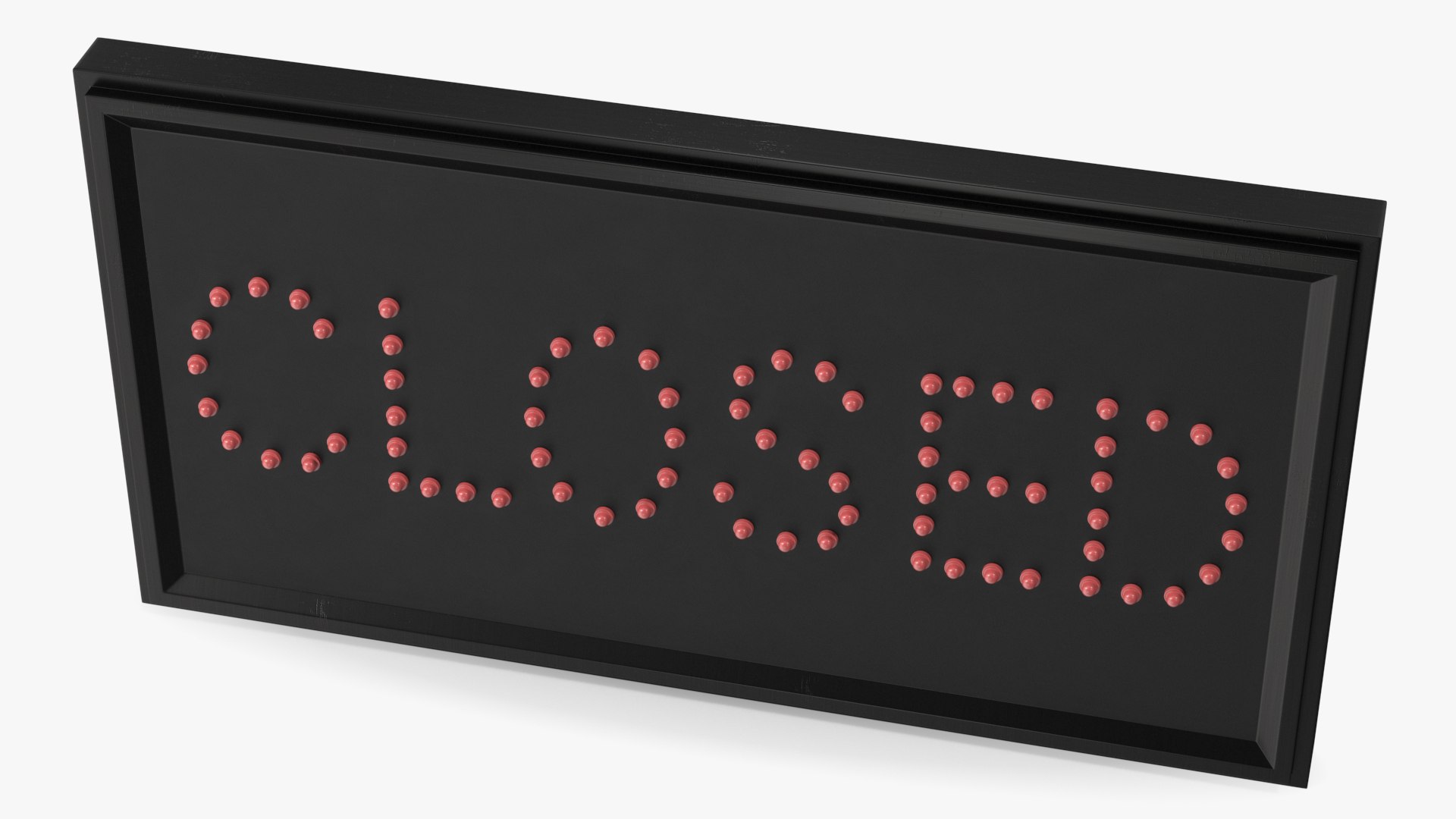 3D Red LED Light Business Sign Closed OFF - TurboSquid 2110843