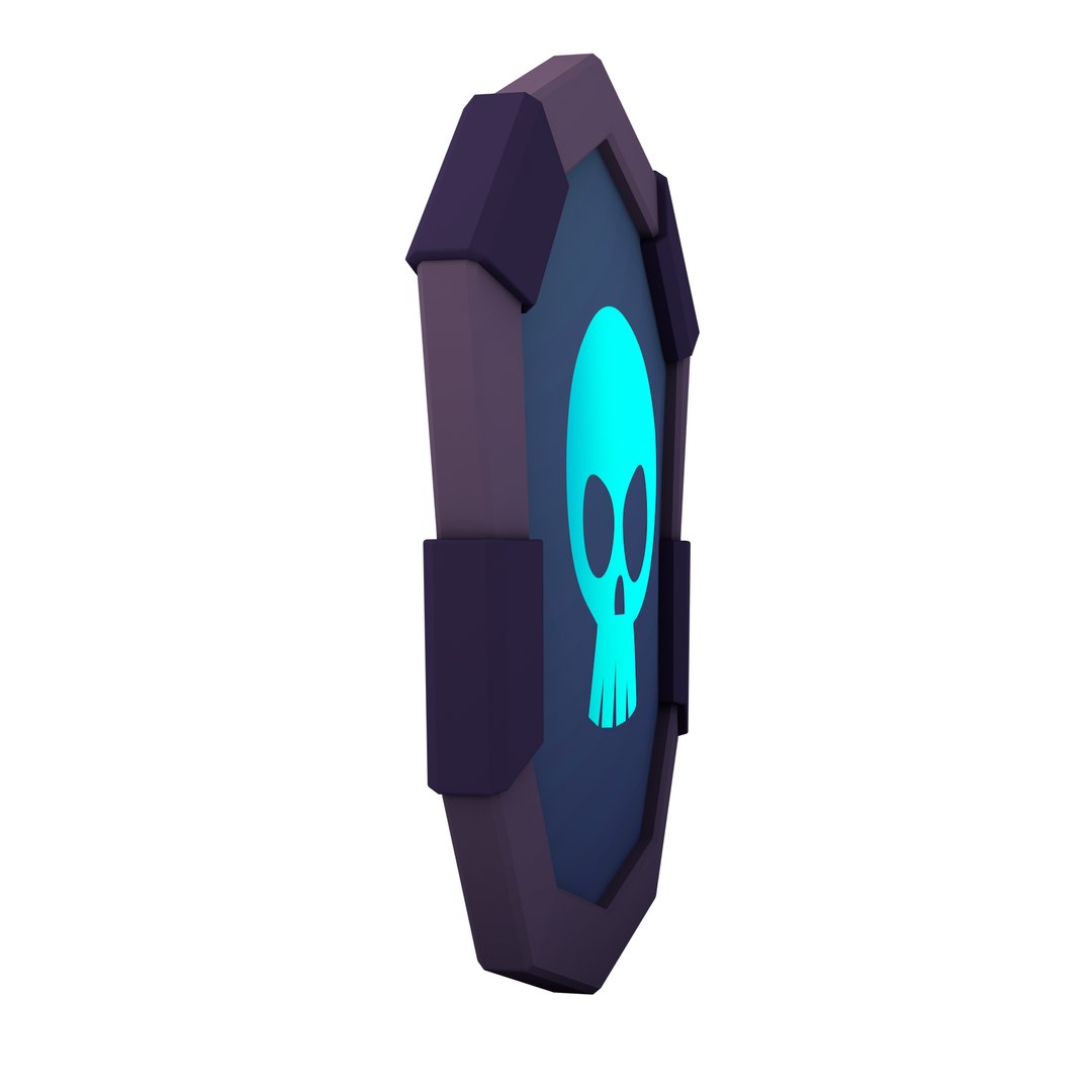Cartoon skeleton shield 3D - TurboSquid 1403257