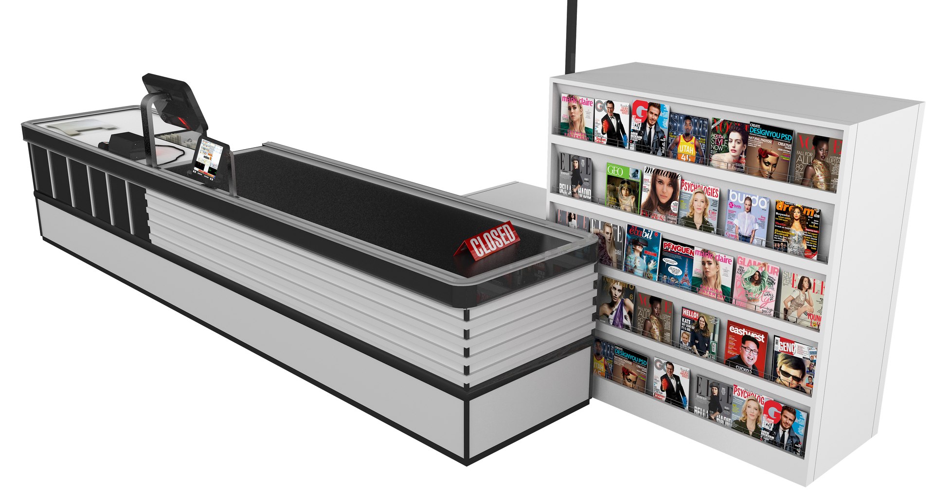 3D Checkout Check Lane - TurboSquid 1319376