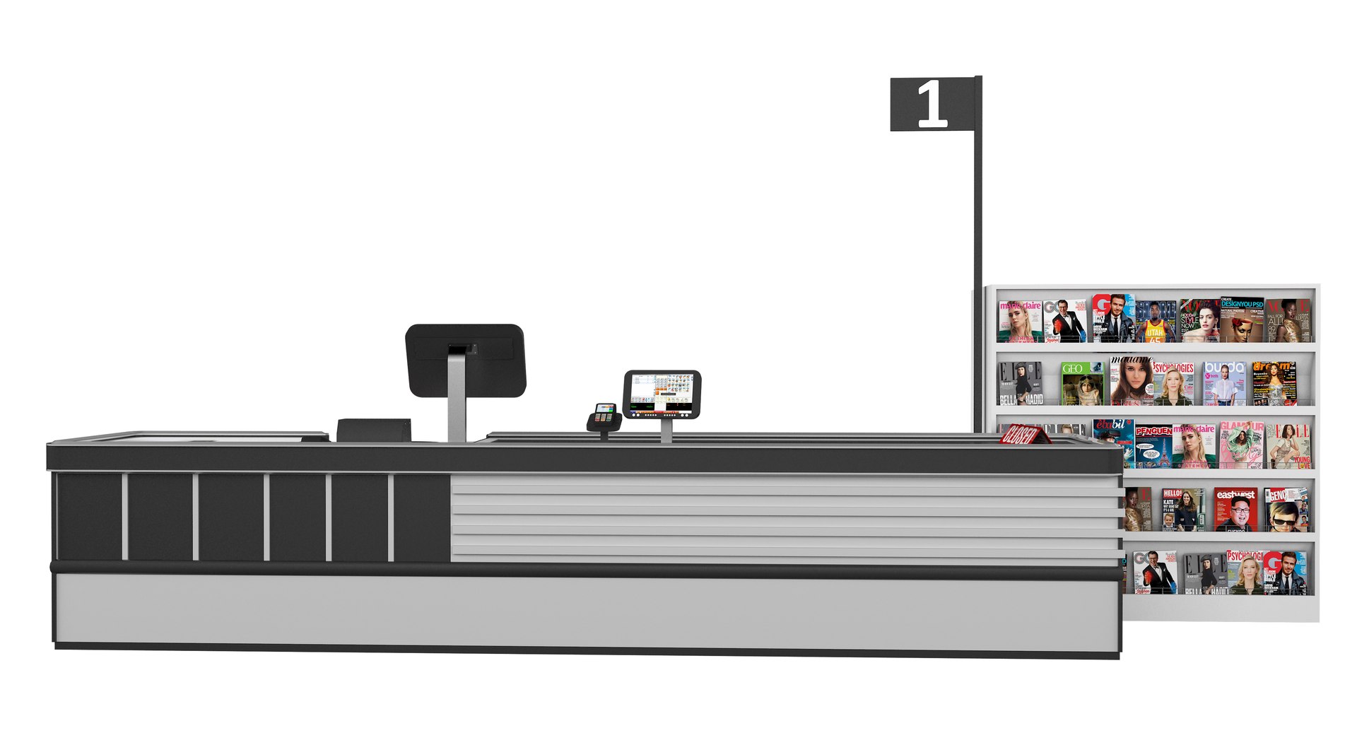 3D Checkout Check Lane - TurboSquid 1319376