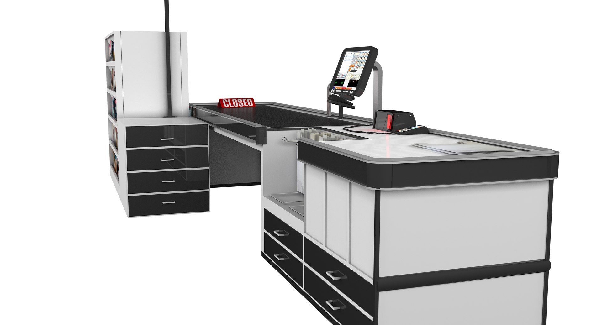 3D Checkout Check Lane - TurboSquid 1319376