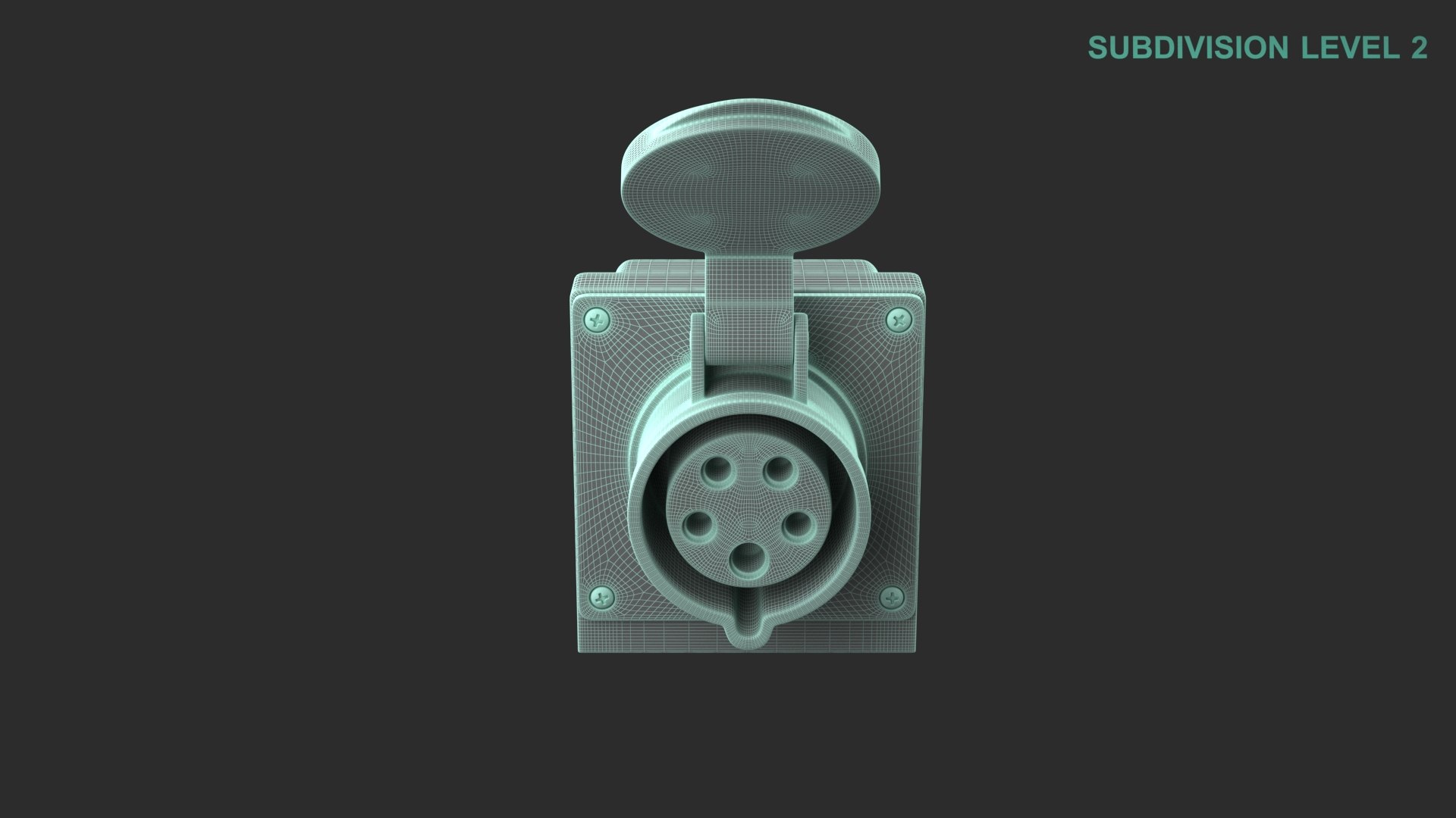 Three Phase Socket 3D Model - TurboSquid 2068776