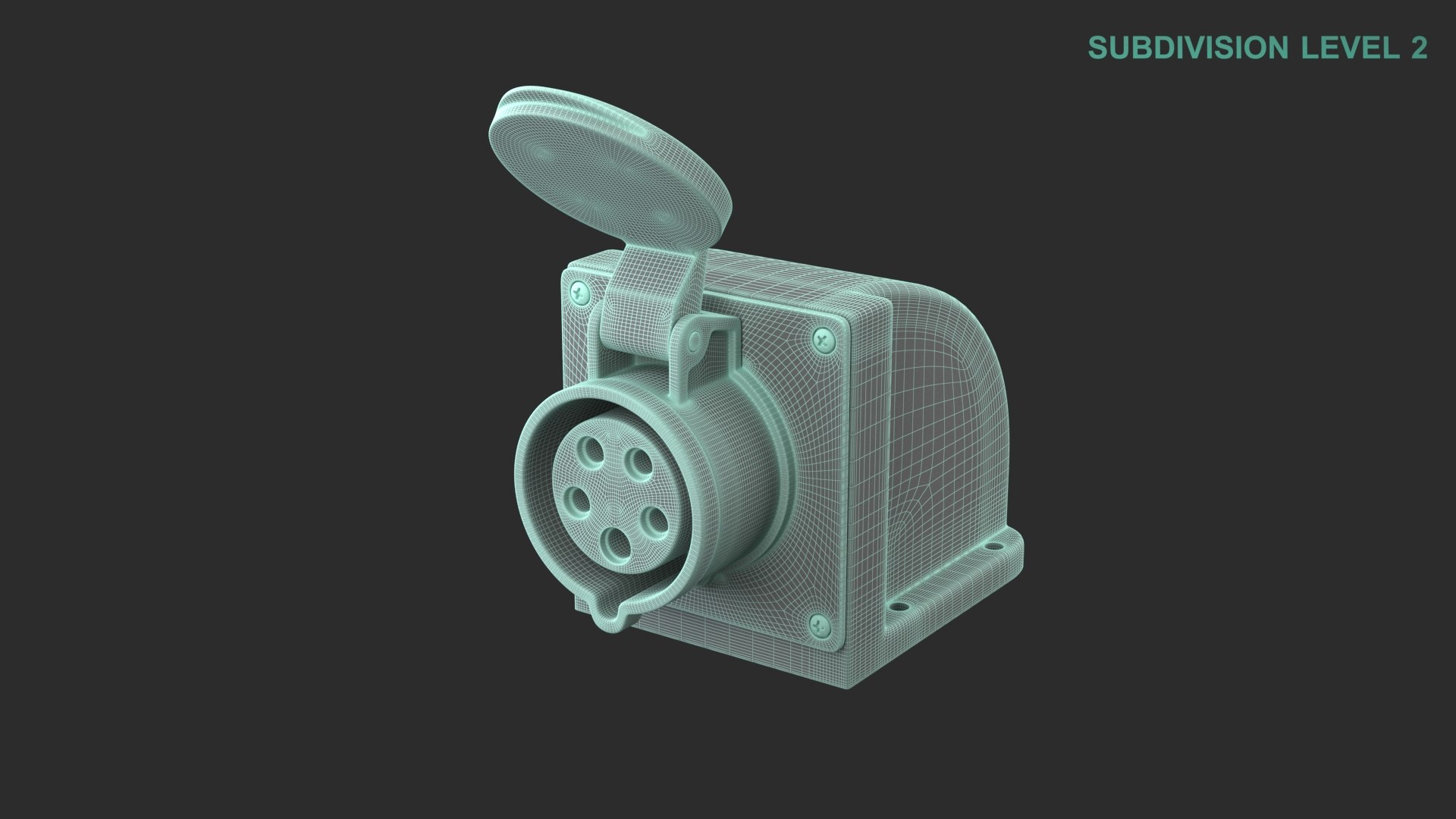 Three Phase Socket 3D Model - TurboSquid 2068776