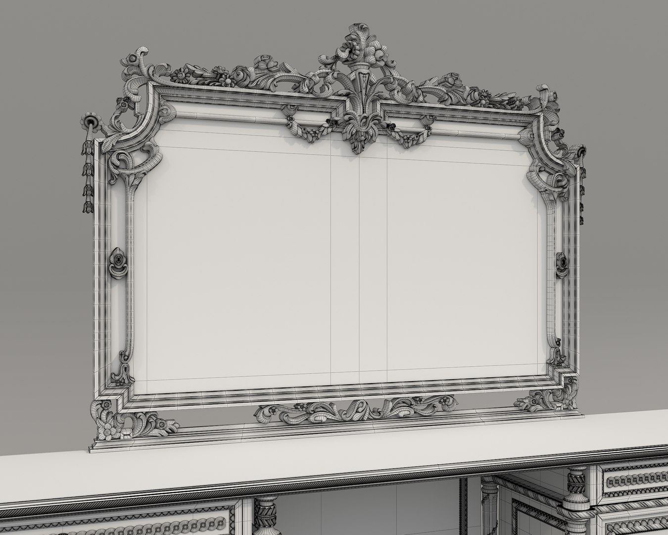 3D Model Classic European Style Dressing Table 31 - TurboSquid 2384465