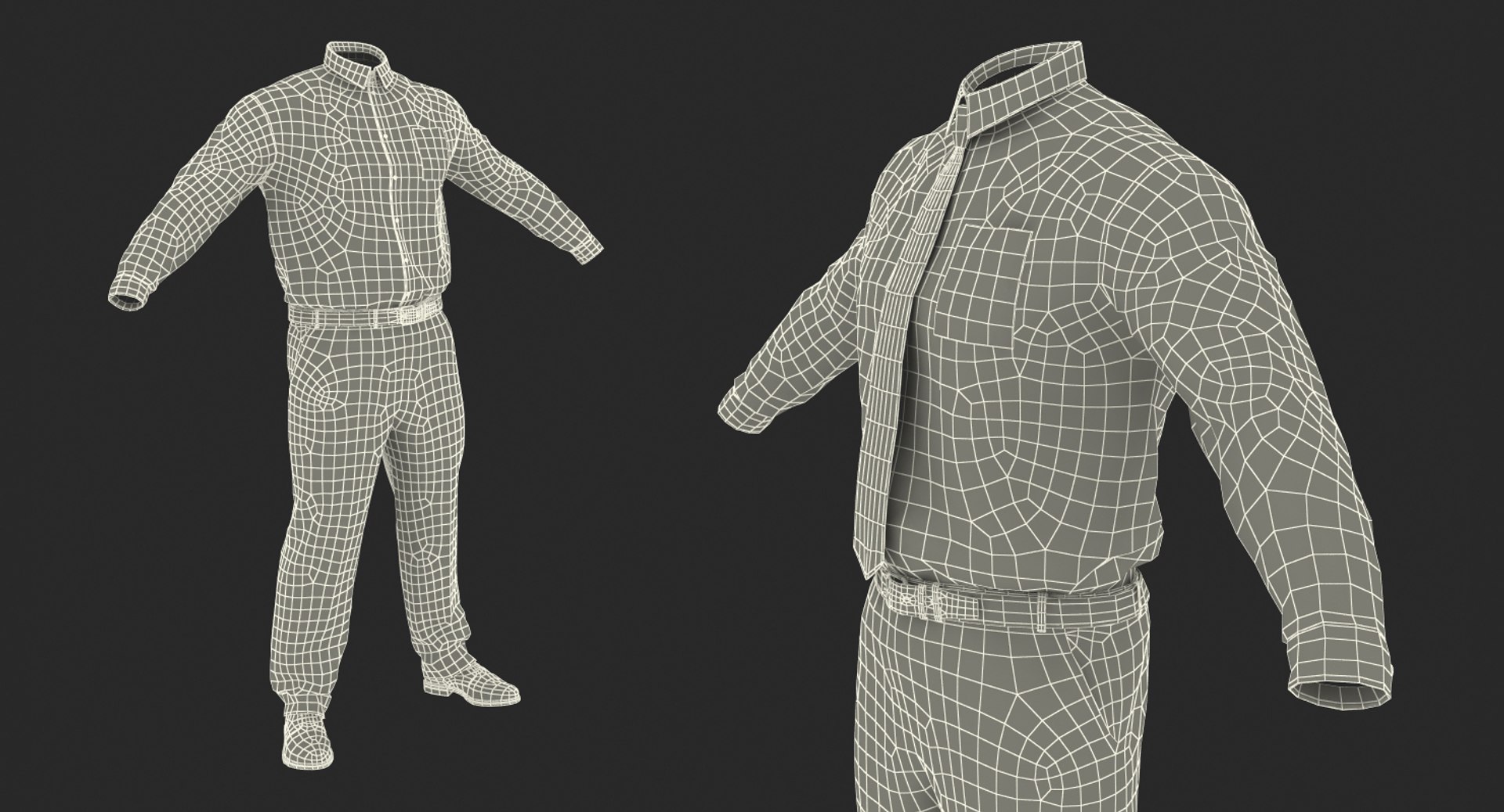 3d Model Formal Office Wear Men