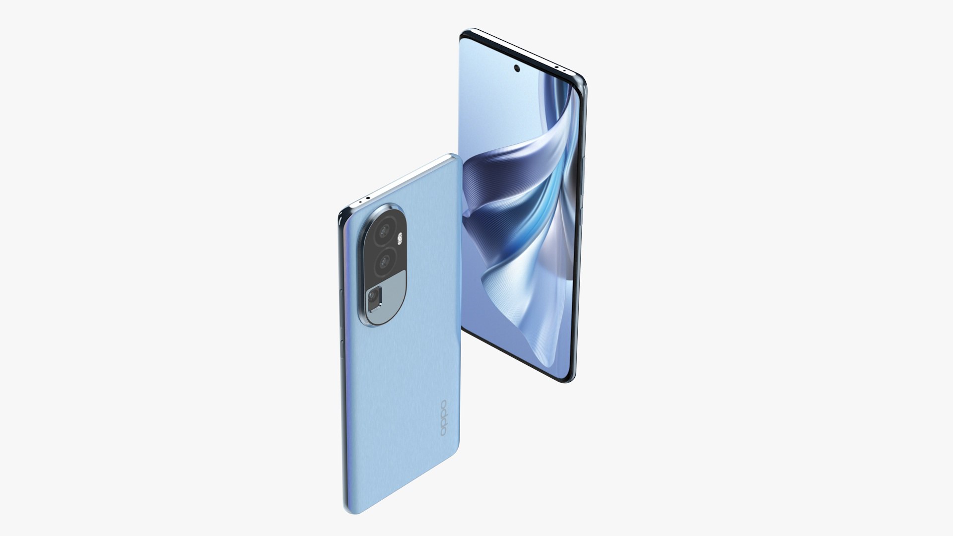 3D OPPO Reno 10 Pro Colorful Blue Model - TurboSquid 2076597