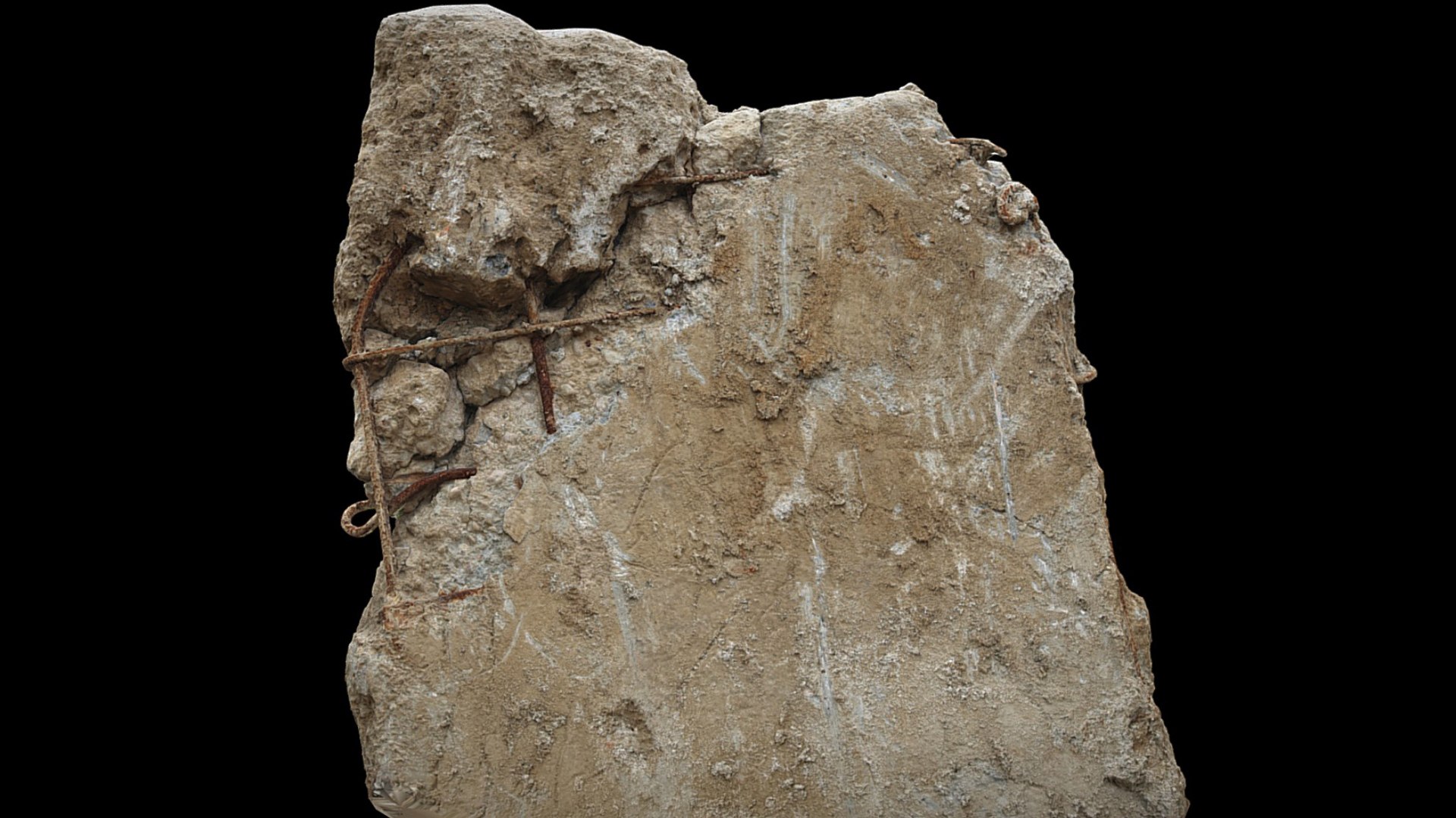 3D Concrete Slab Ruins Debris Rods Photogrammetry - TurboSquid 2275074