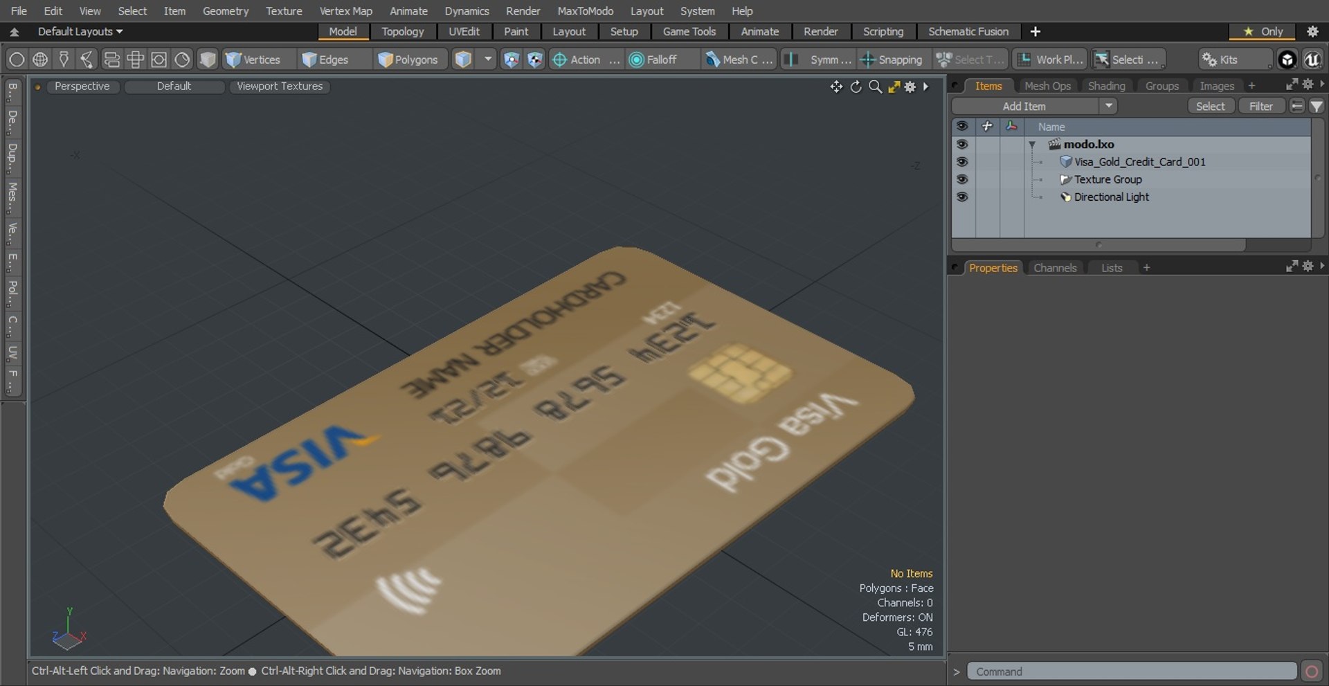 Visa Gold Credit Card 3D - TurboSquid 2046660