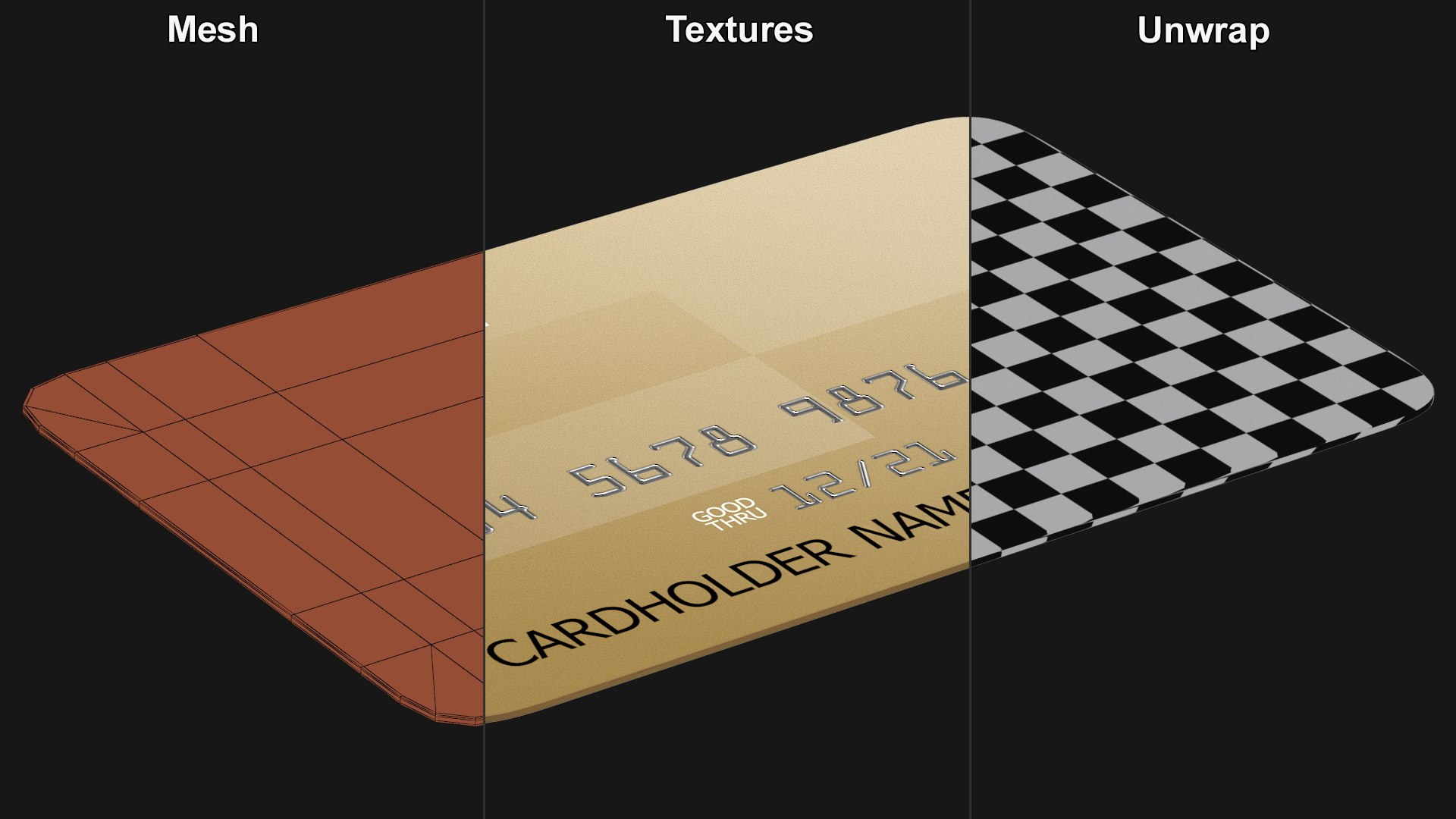 Visa Gold Credit Card 3D - TurboSquid 2046660