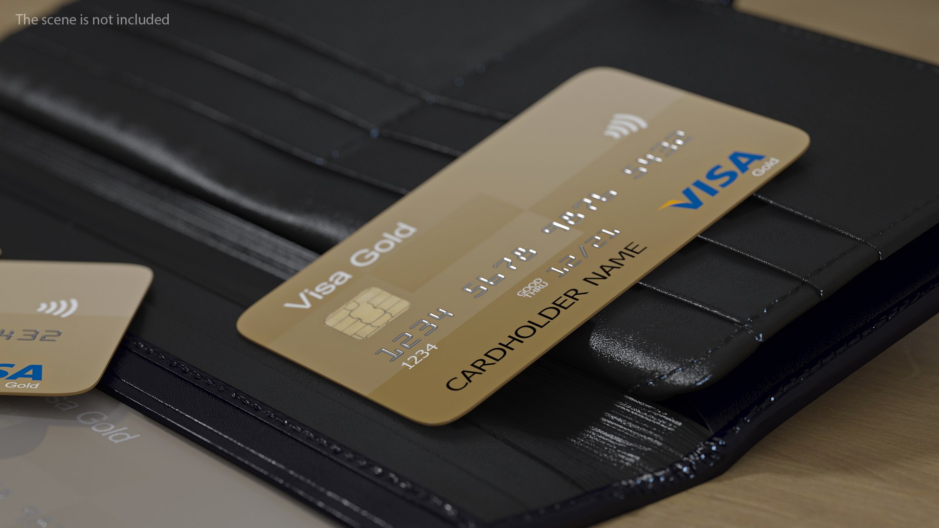 Visa Gold Credit Card 3D - TurboSquid 2046660