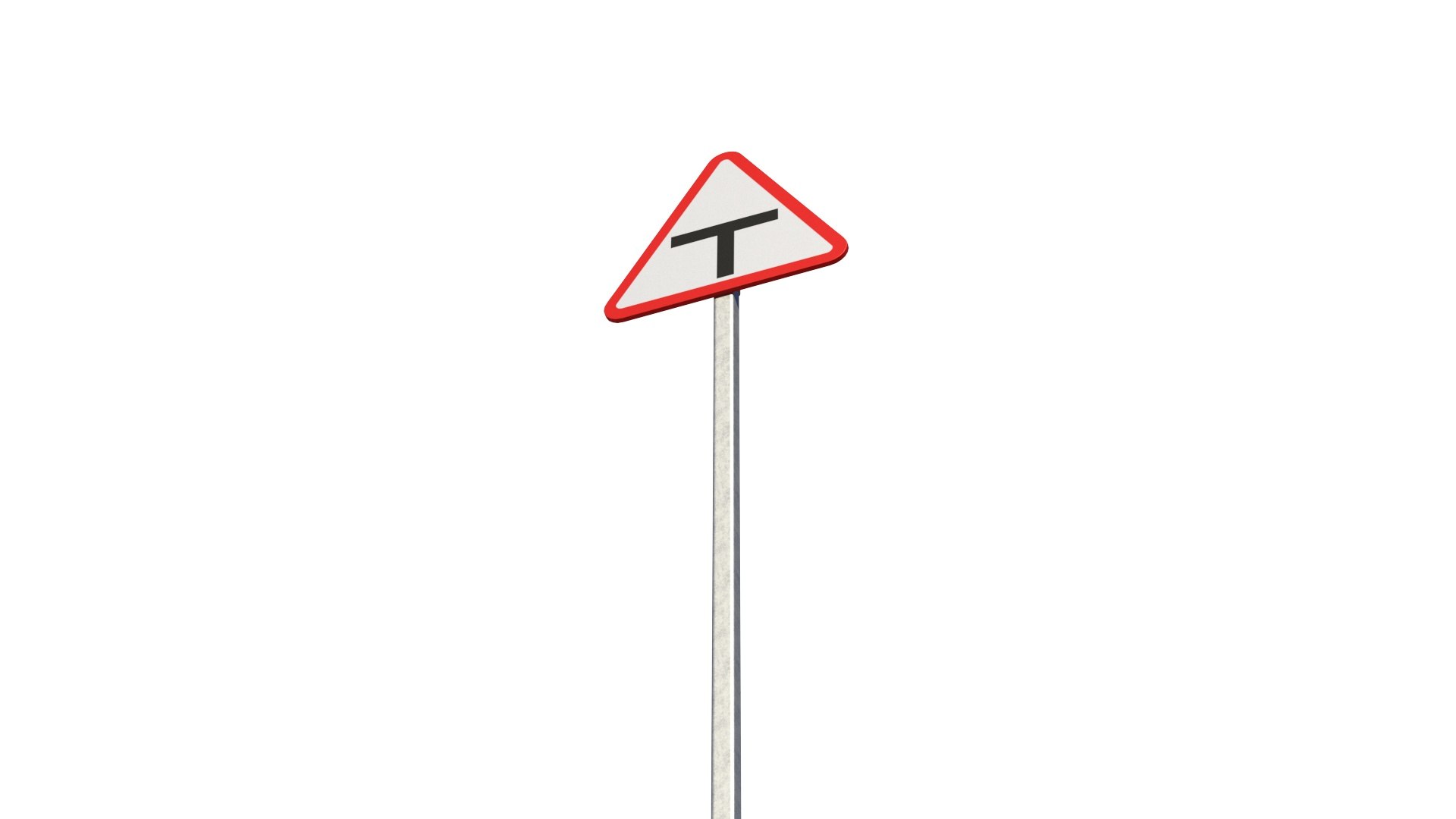 3D model T intersection Road Sign - TurboSquid 2117370