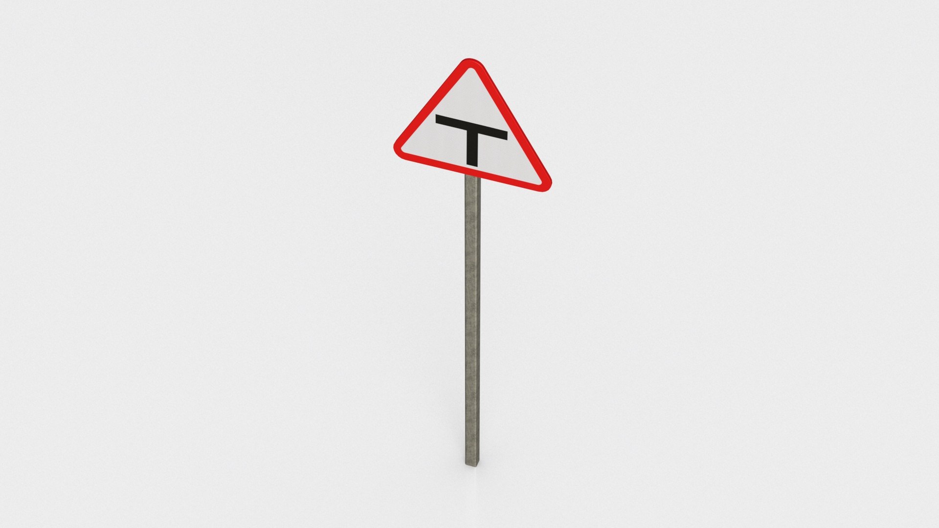 3D model T intersection Road Sign - TurboSquid 2117370