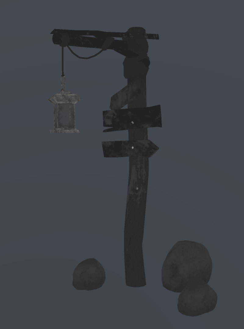 Pbr Medival Road Sign 3D Model - TurboSquid 1295127