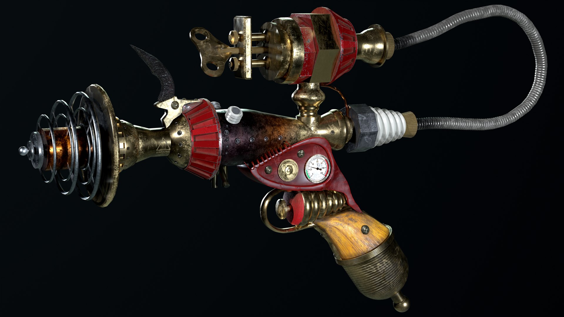 3D Steampunk Weapon - PBR Model - TurboSquid 2199639