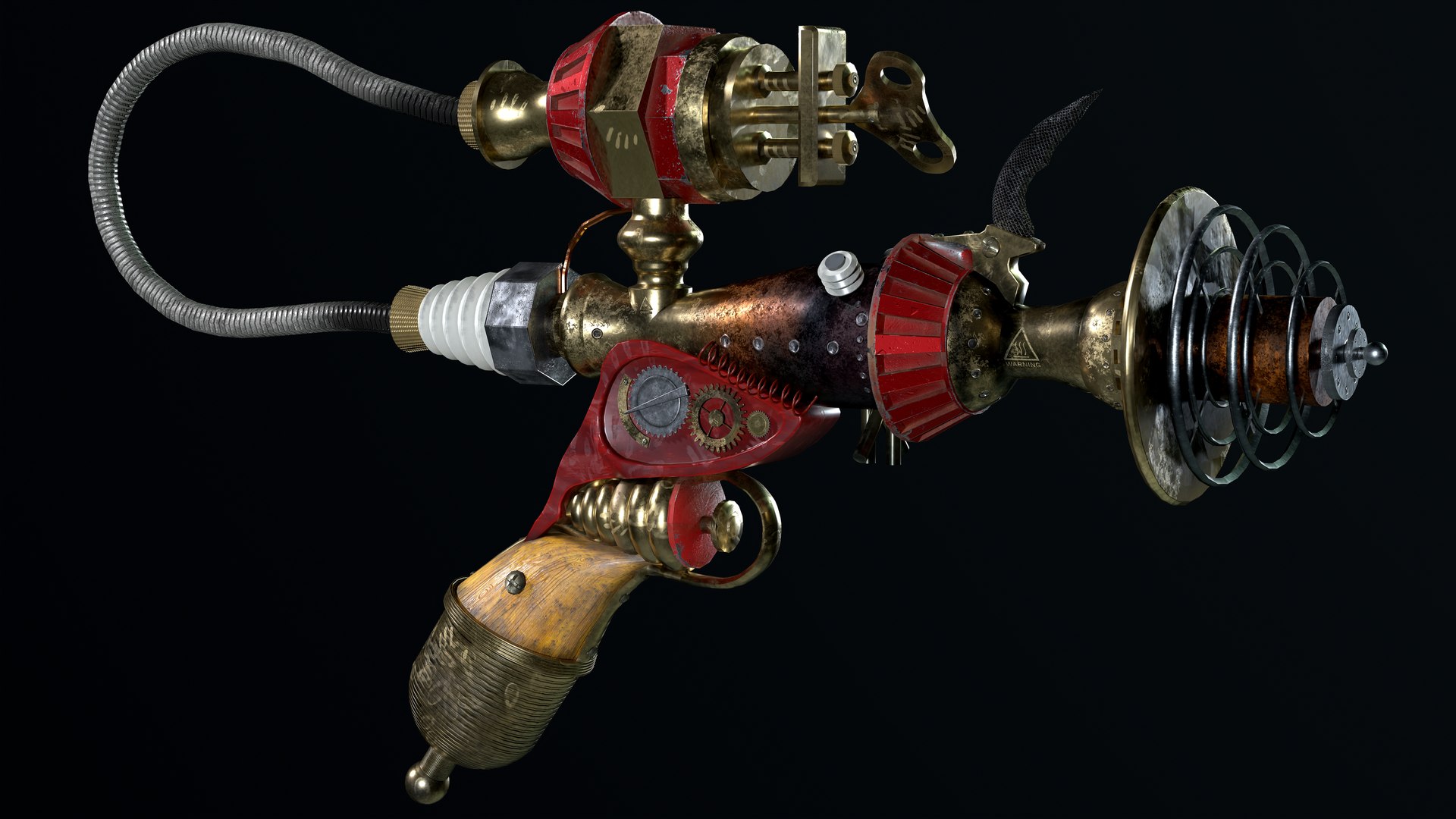 3D Steampunk Weapon - PBR Model - TurboSquid 2199639