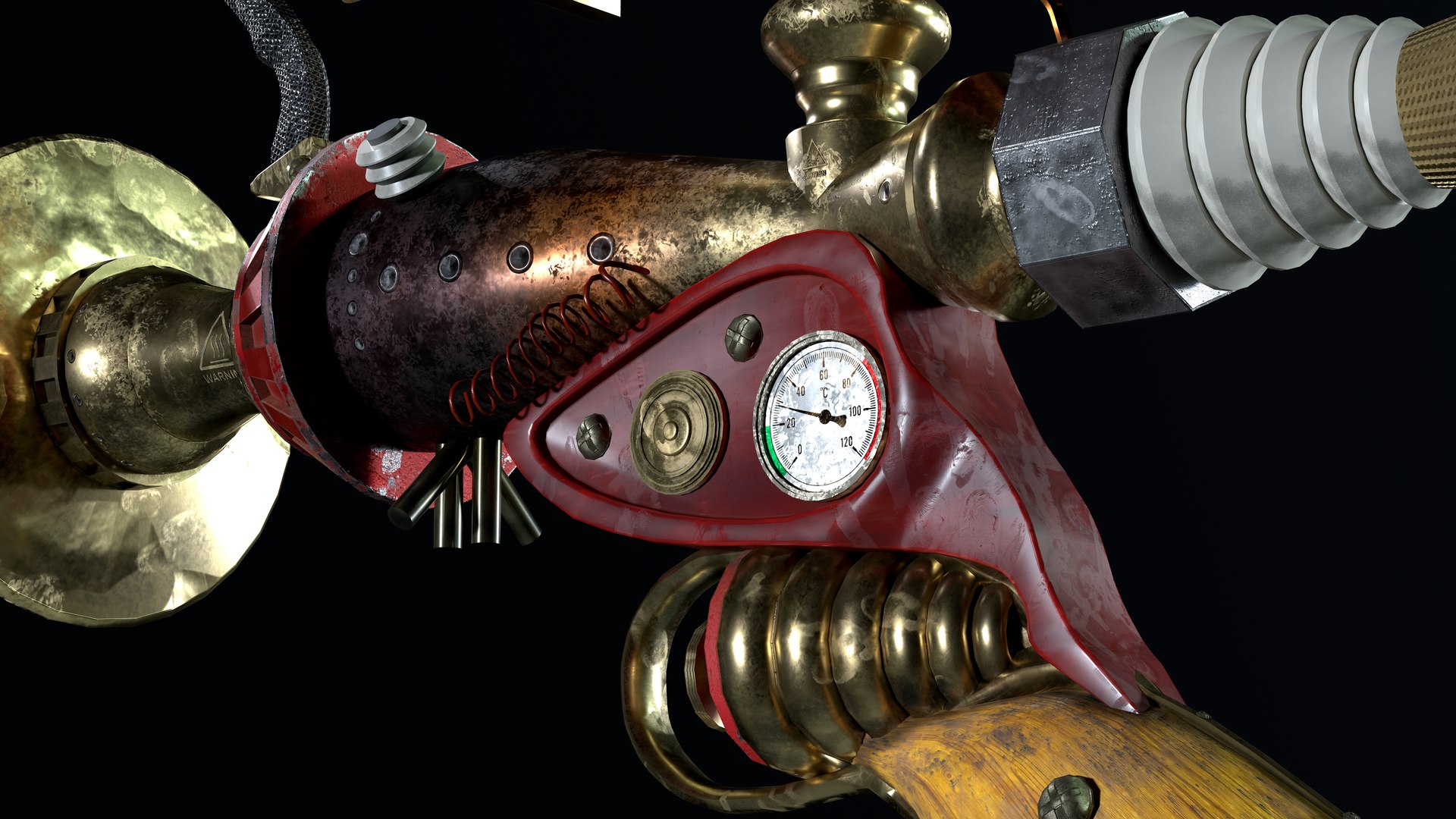 3D Steampunk Weapon - PBR Model - TurboSquid 2199639
