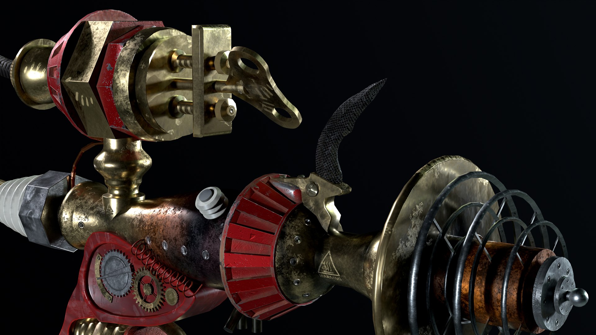 3D Steampunk Weapon - PBR Model - TurboSquid 2199639