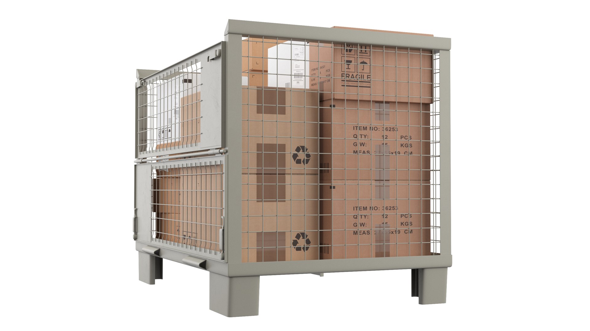 Pallet Box With Packages Model - TurboSquid 1991991