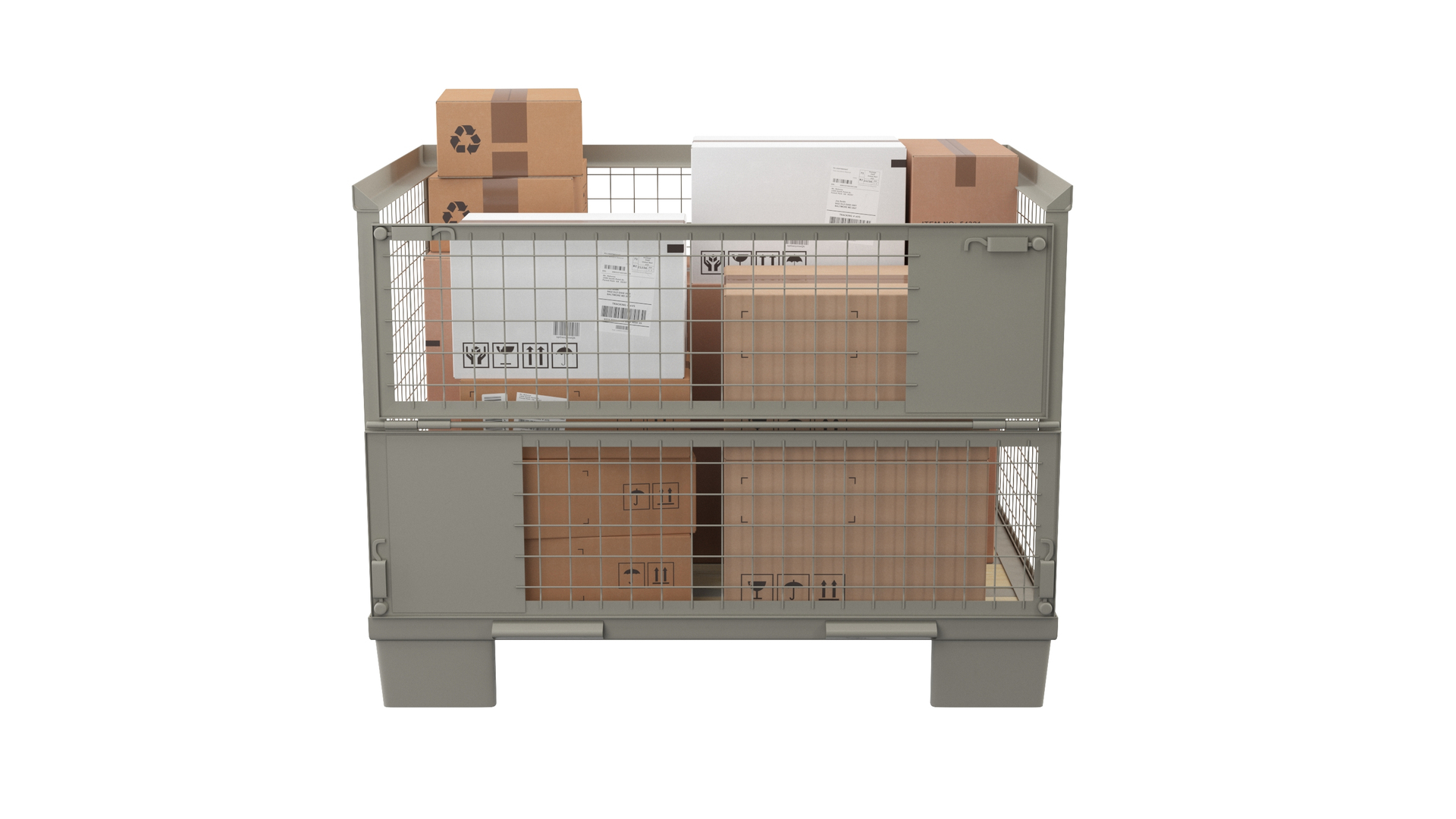 Pallet Box With Packages Model - TurboSquid 1991991