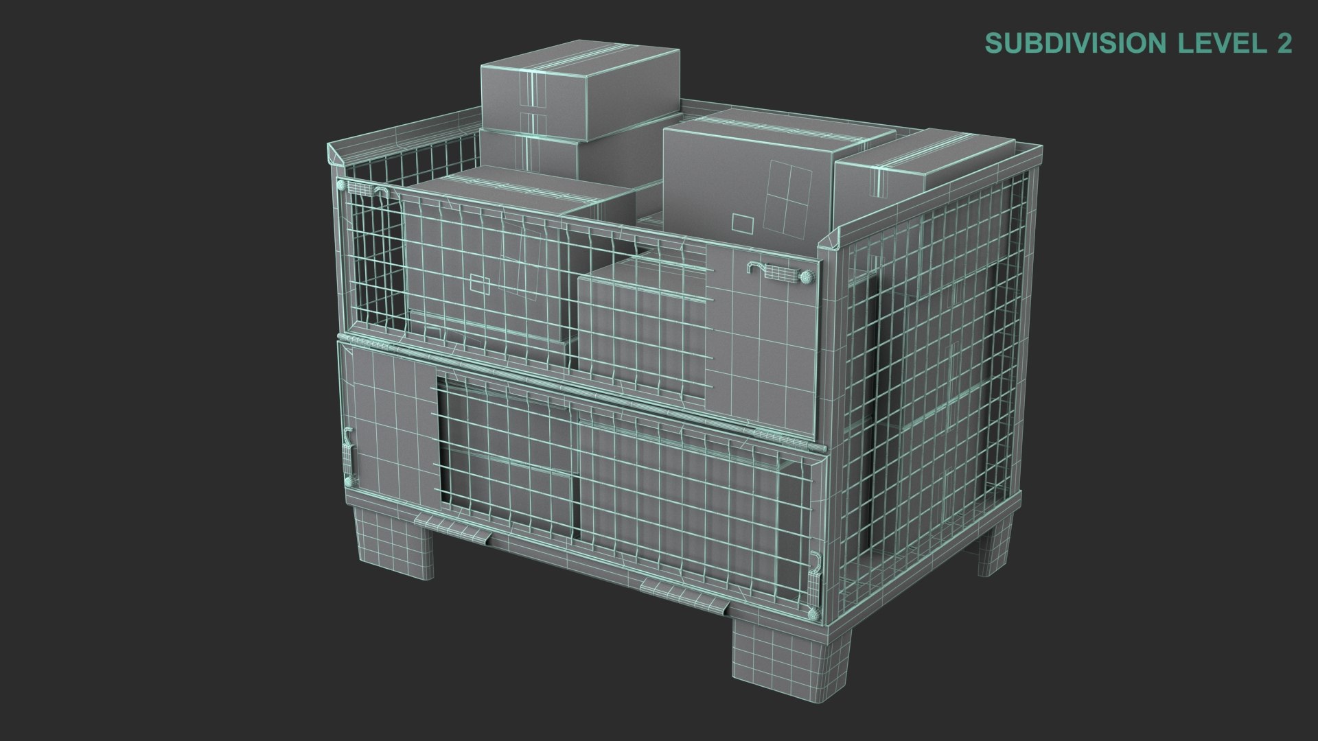 Pallet Box with Packages model - TurboSquid 1991991